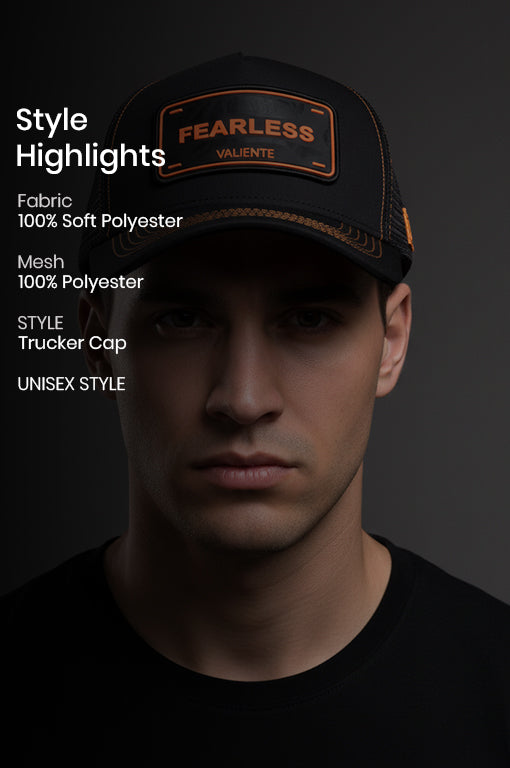 "Fearless" Trucker Hat — Conquer Without Fear – valientecaps